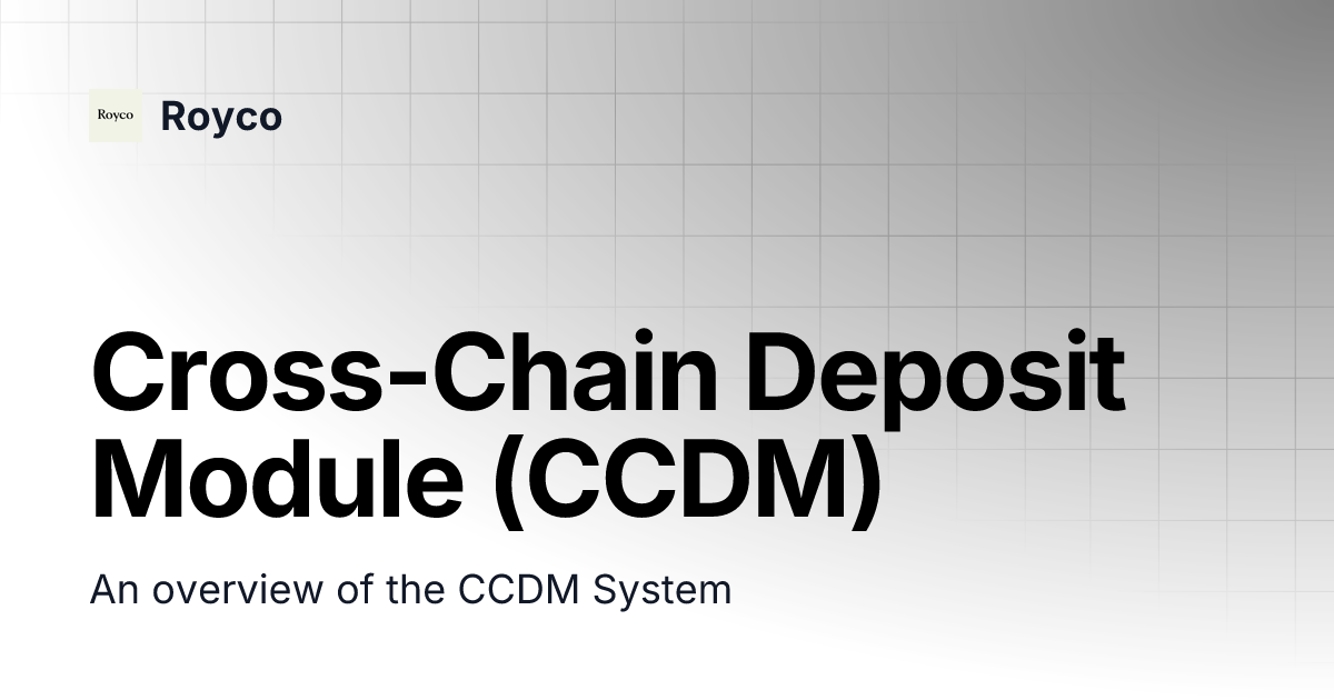 Cross-Chain Deposit Module (CCDM) | Royco